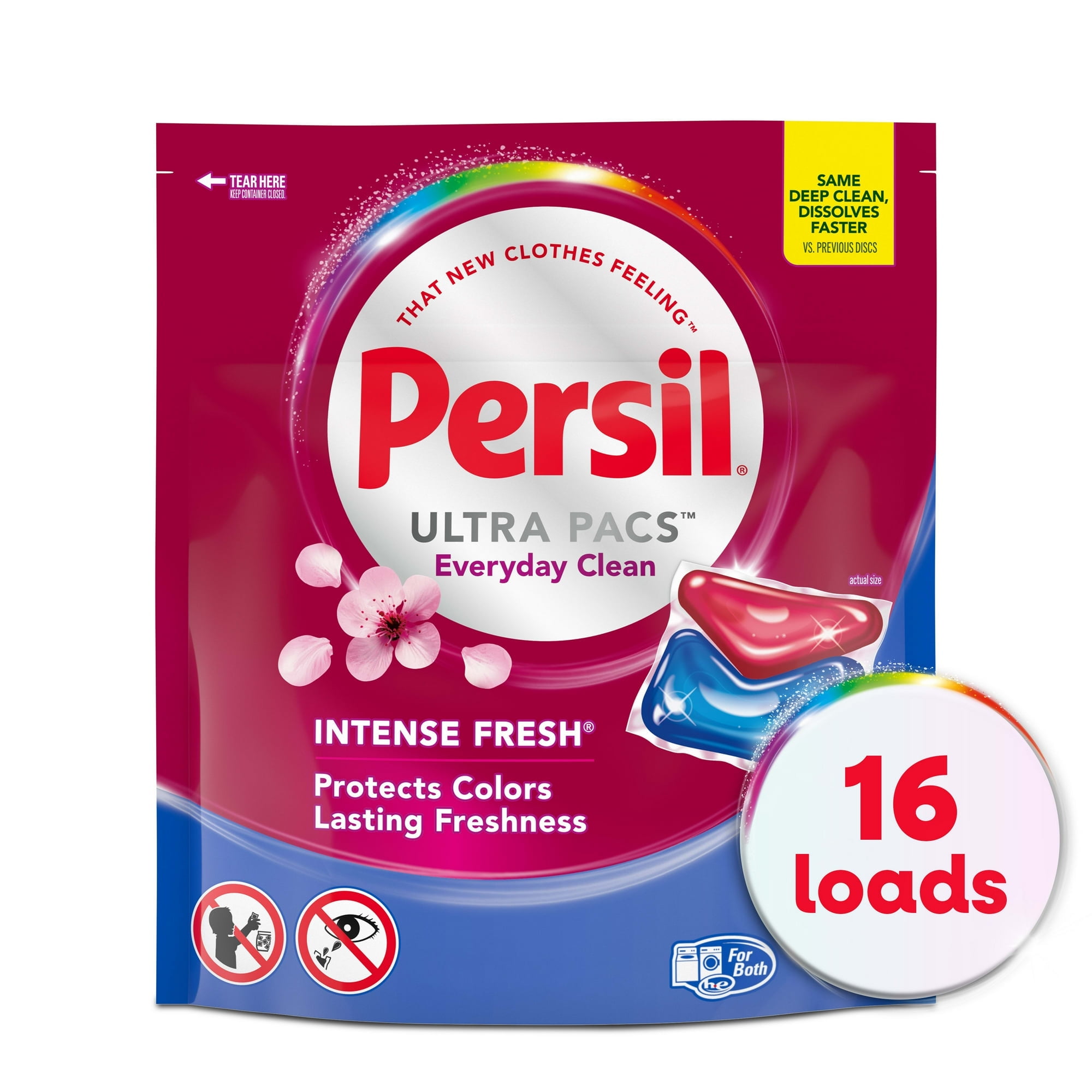 Persil Ultra Pacs Intense Fresh Everyday Clean Laundry Detergent, 16 ...