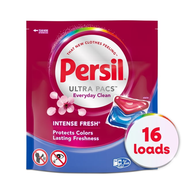 Persil Ultra Pacs Laundy Detergent, Intense Fresh Everyday Clean, 11 ...