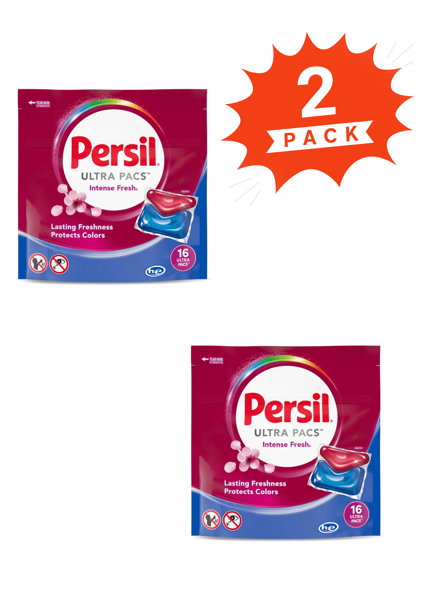Persil Ultra Pacs Intense Fresh Laundry Detergent (Pack 2) - 32 Count ...