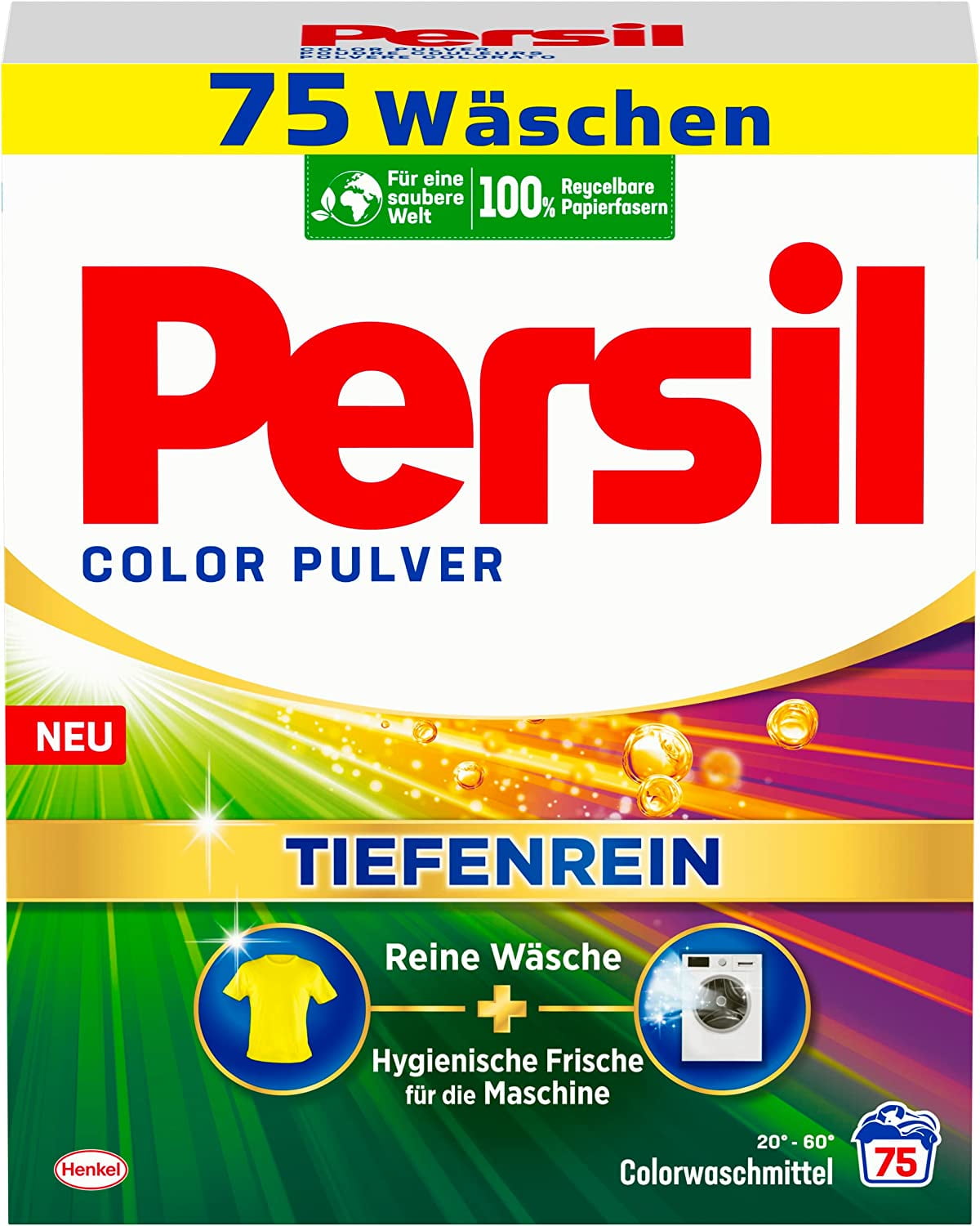 Persil Universal Color Laundry Detergent Powder, Deep Clean, 75 Loads ...
