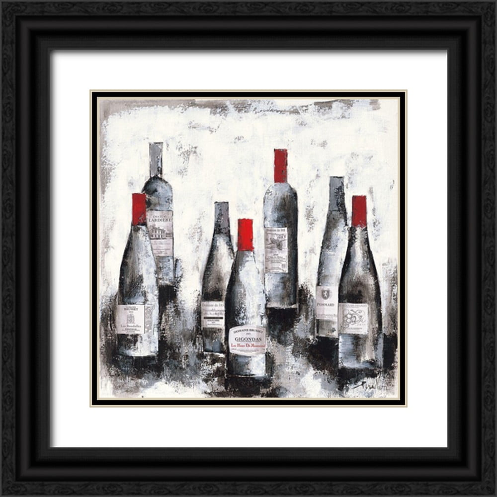 Persillon, Francoise 12x12 Black Ornate Wood Framed with Double Matting ...