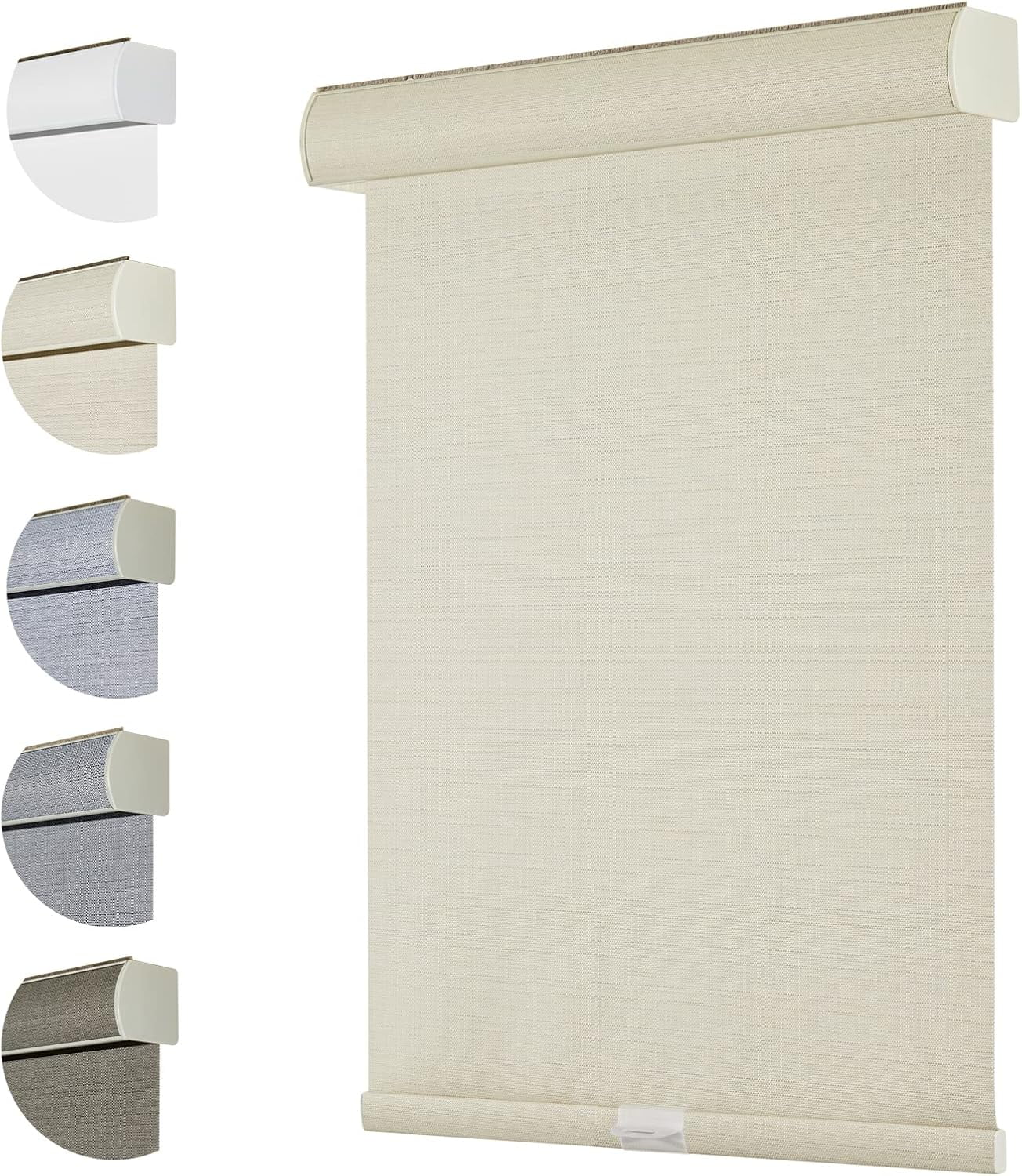 Persilux Window Blinds Cordless Free-Stop 100% Blackout Roller Shades ...