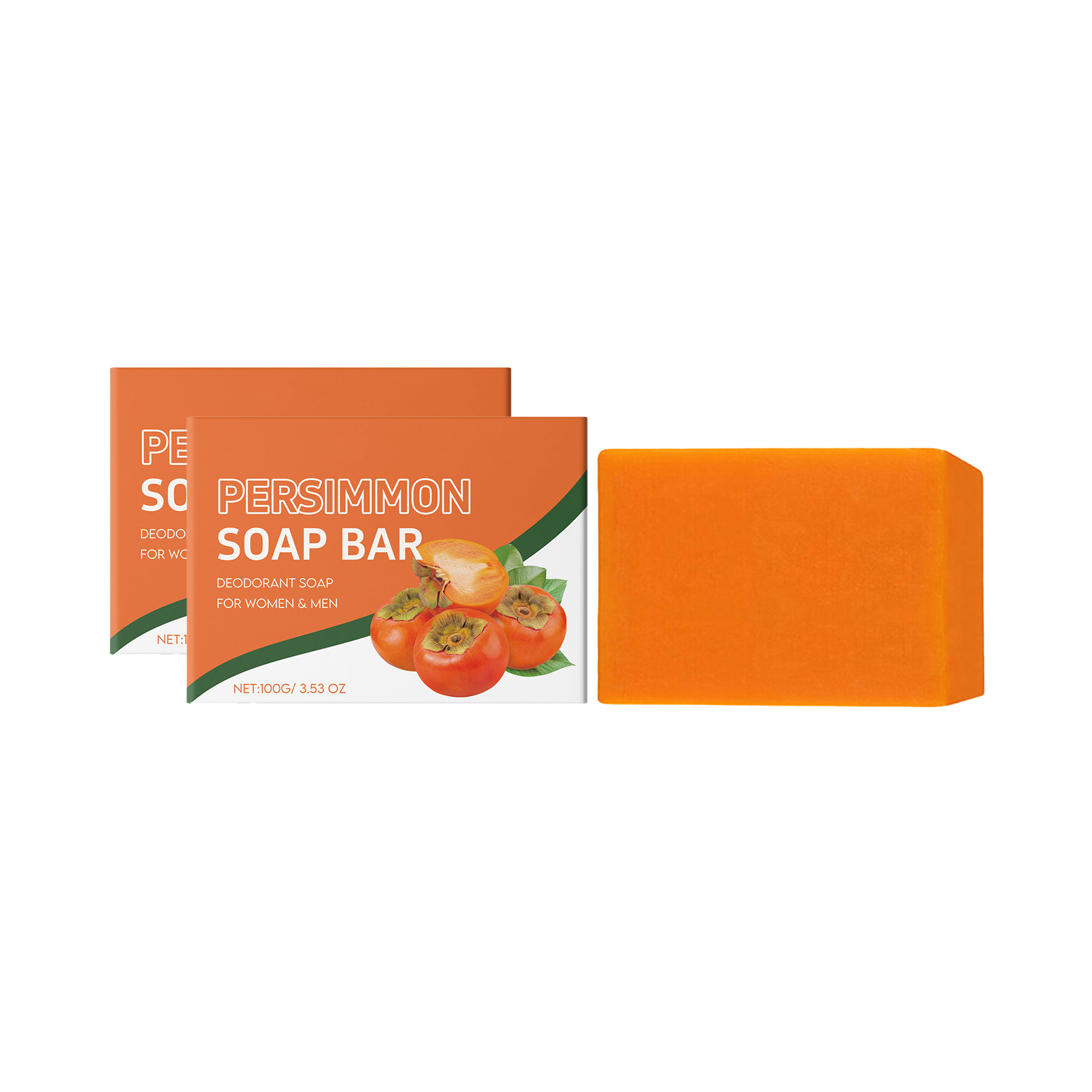 Persimmon Bath Soap - Gentle Exfoliation, Odor Elimination & Deep ...