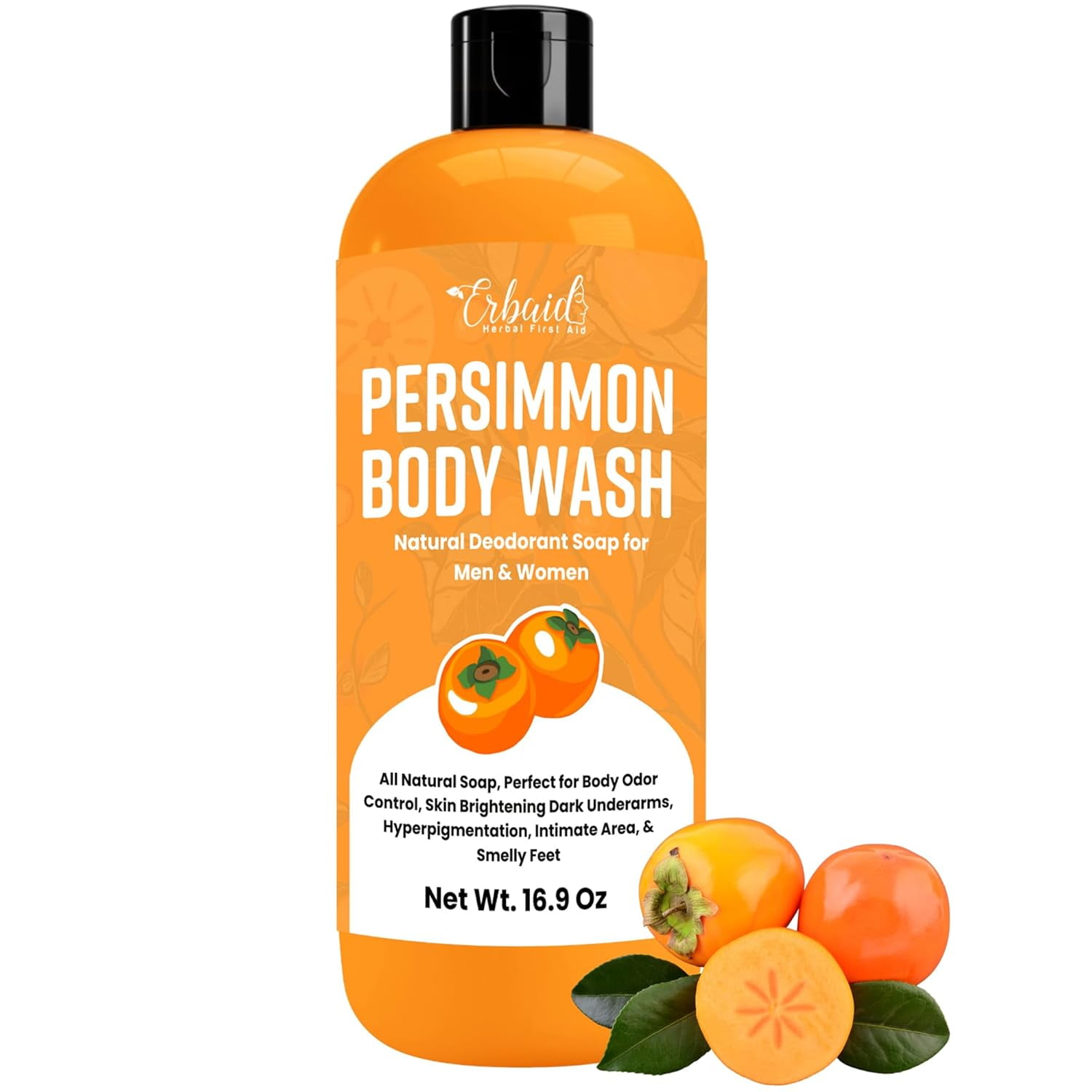 Persimmon Body Wash for Body Odor Control – Natural Deodorant Soap for Eliminating Odor ...