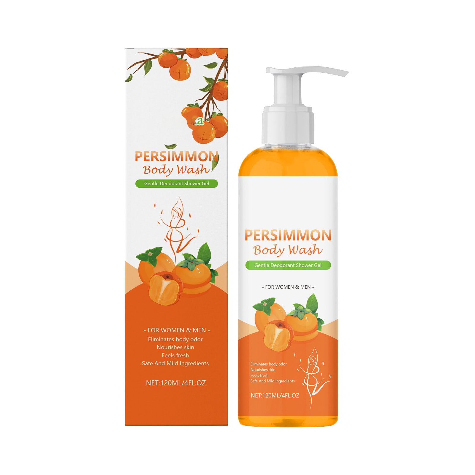 Persimmon Body Wash for Body Odor Control – Purifying Deodorizing Soap ...