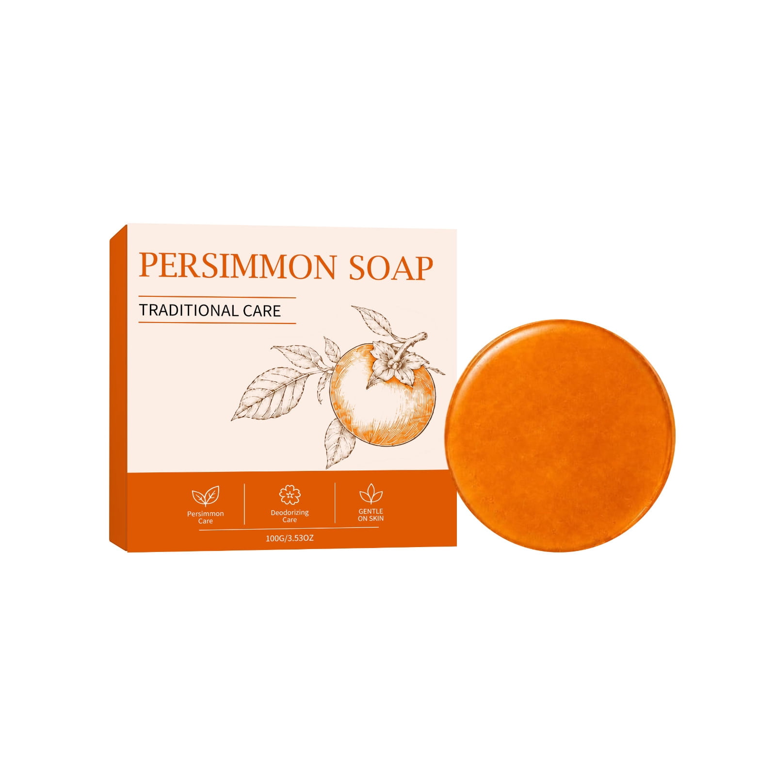 Persimmon Soap Bar, 100g Botanical Hand and Body Cleansing Soap, with ...