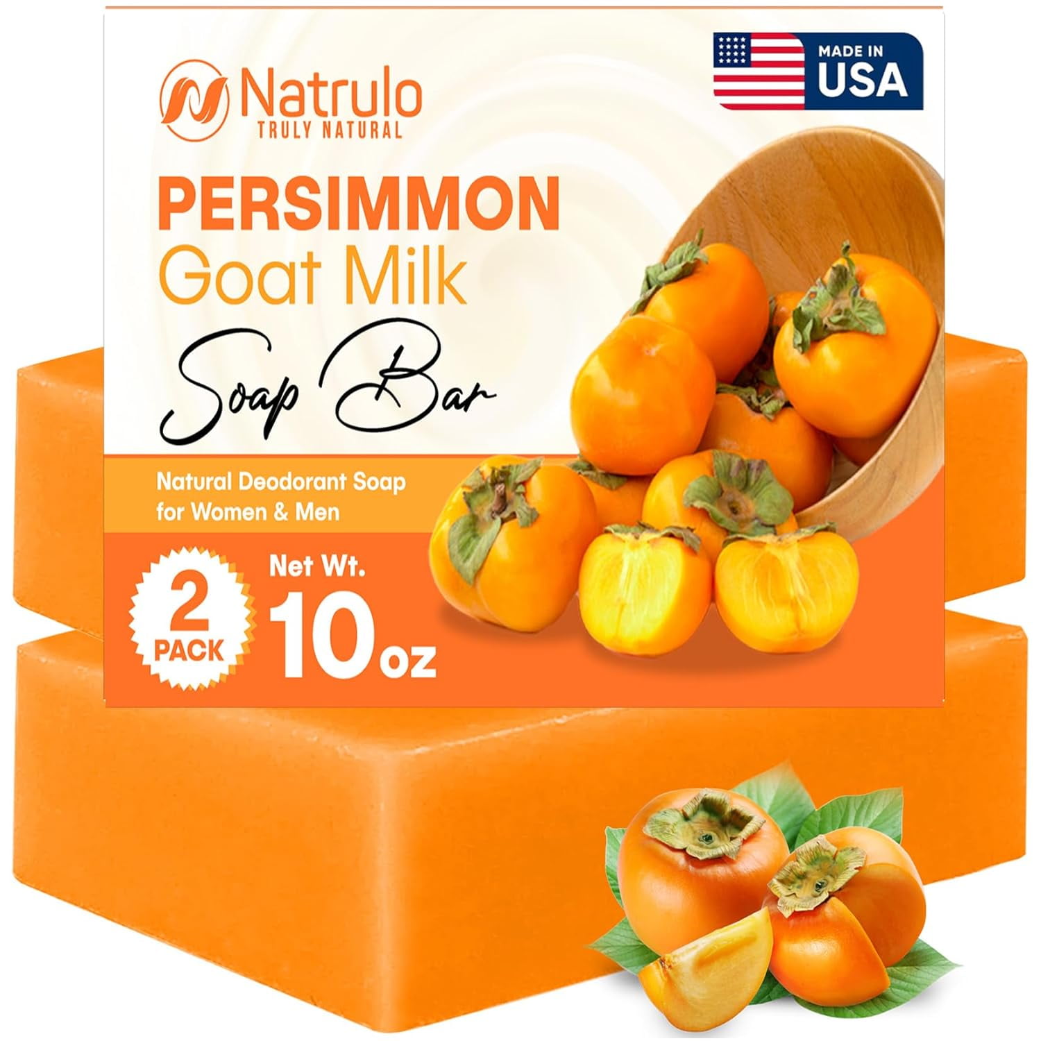 Persimmon Soap Bar for Body Odor Control – Purifying Deodorizing Body ...