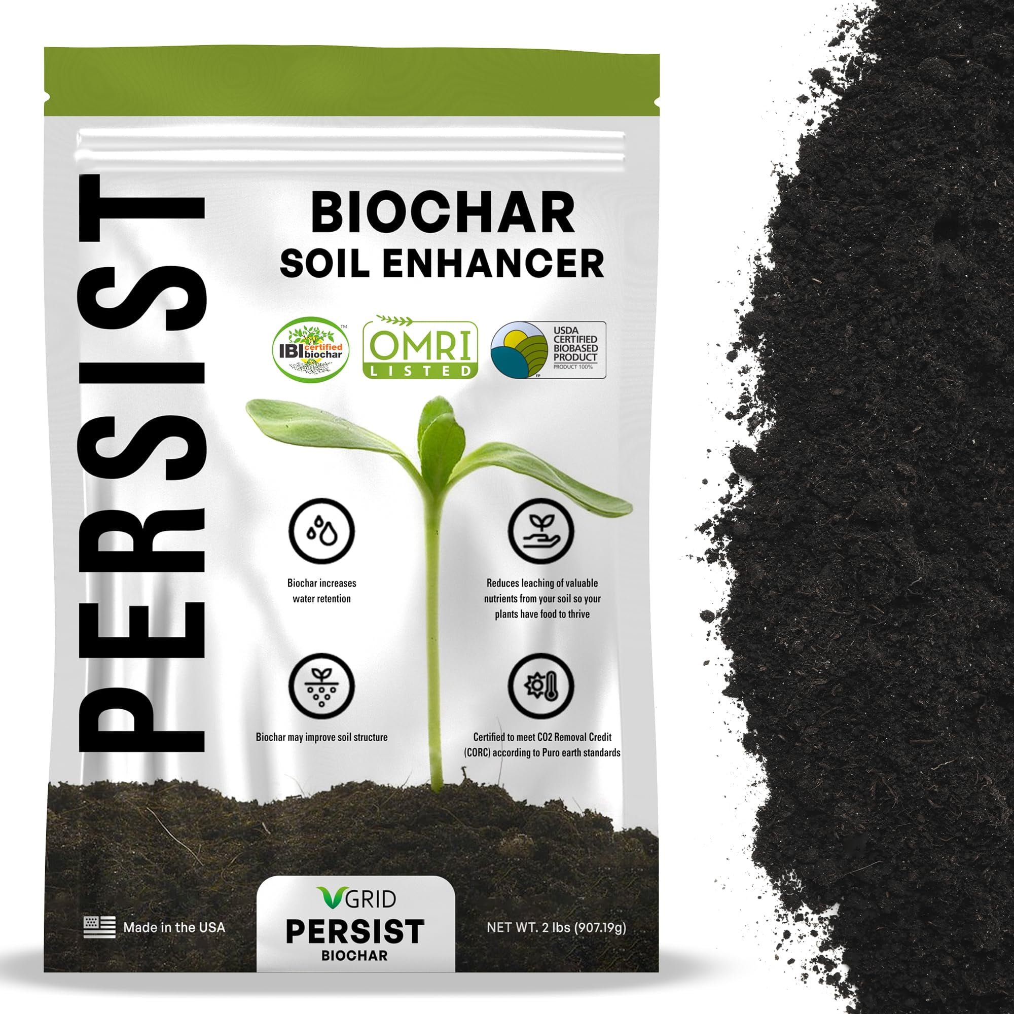 Persist Biochar 2 lb. bag Premium Horticultural Charcoal and Garden ...