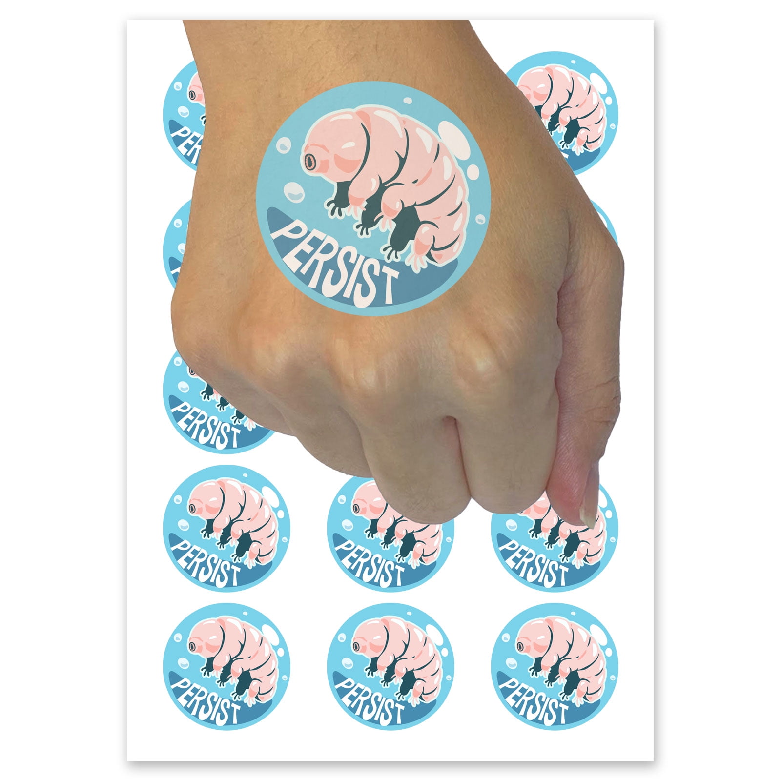 Persist Tardigrade Water Bear Bubble Inspirational Temporary Tattoo ...