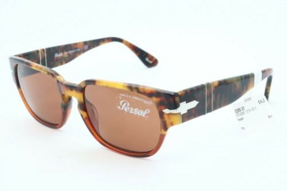 Persol Havana Square Sunglasses, Brown Lenses, 52mm - Walmart.com