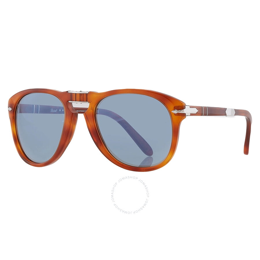 Persol PO0714SM 096/56 Sunglasses Terra Di Siena Light Blue Lens 54mm ...