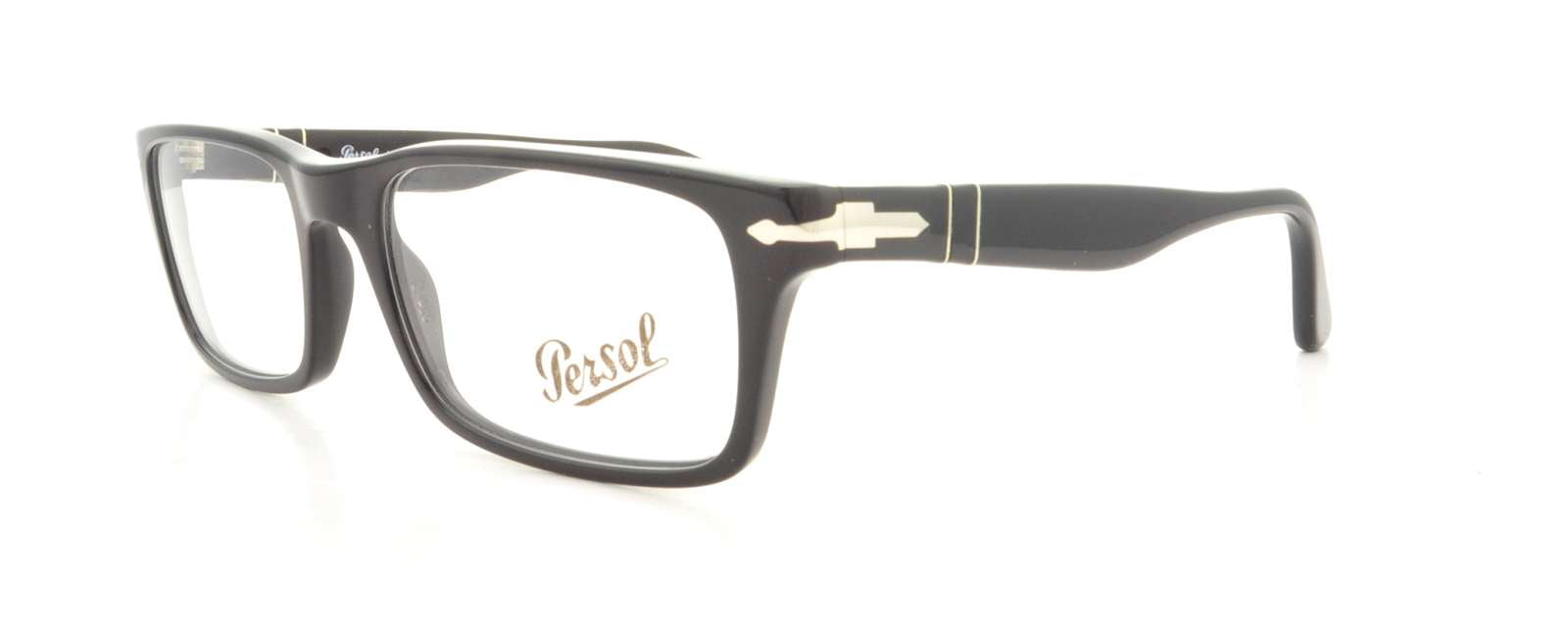 Persol Luxury Eyeglasses PO 3050V 95 Black 55MM, Ultra-lightweight ...