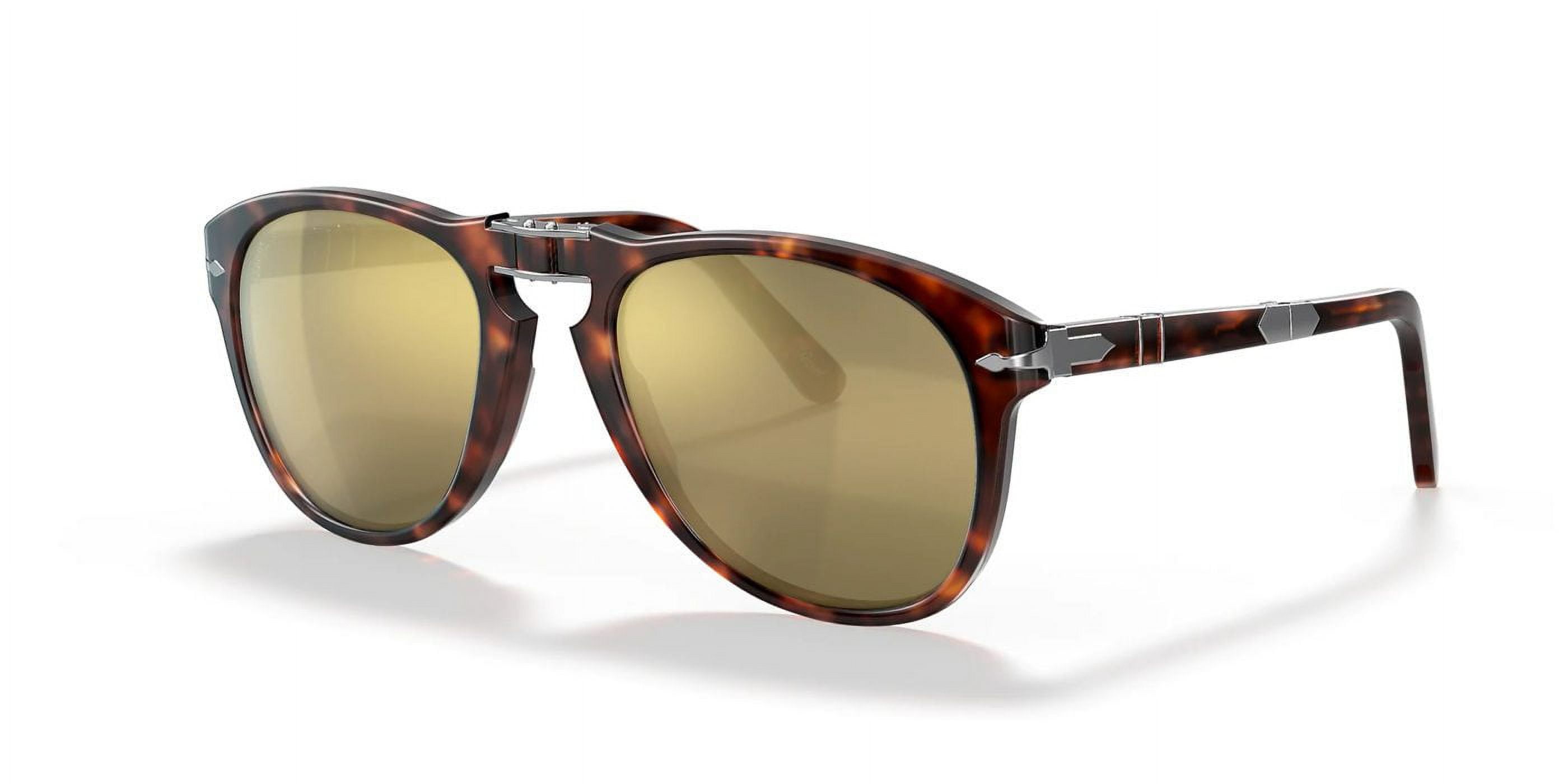 Persol Sunglasses PO0714SM 24/AM 54mm Havana / Mirror 24K Gold Plated ...