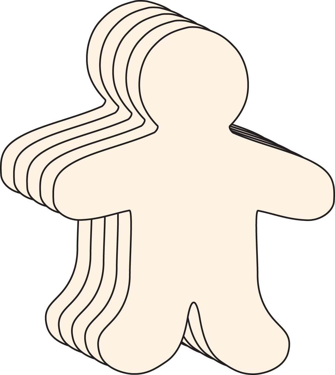 Person Foam Large Single Color Creative Cut-Outs, 15 Cut-Outs in a Pack ...