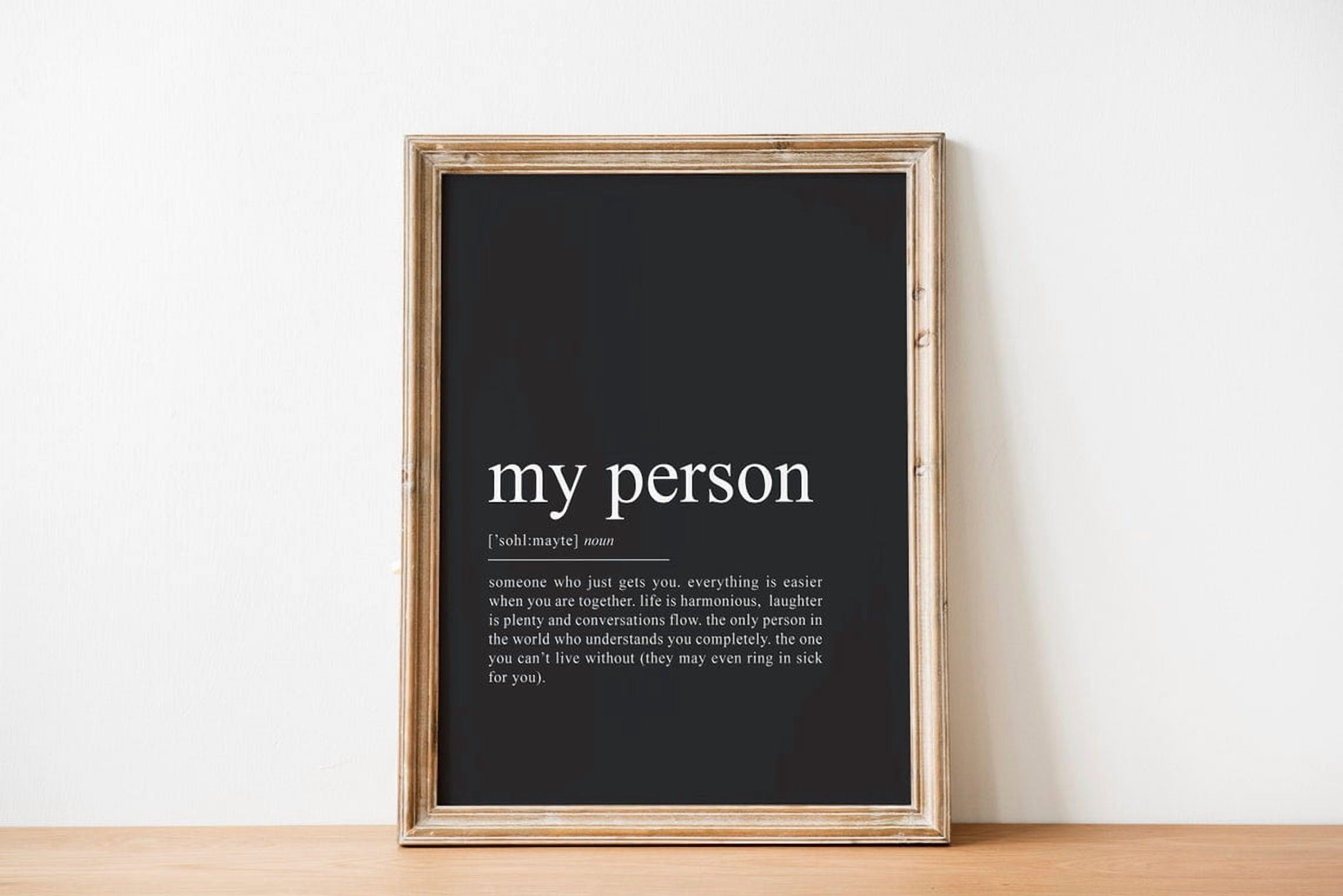 My Person Poster, Definition Poster, Soulmate Special Her, Boyfriend ...