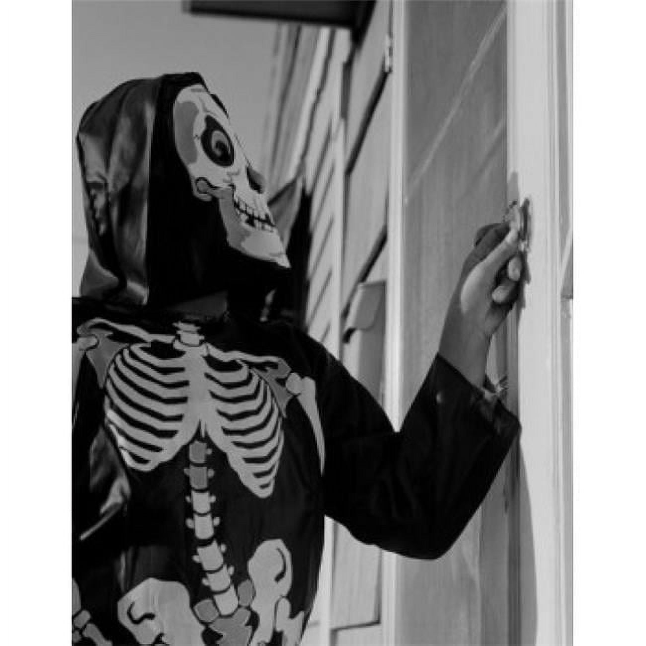 Person Ringing Doorbell Wearing As Skeleton Poster Print - 18 x 24 in ...