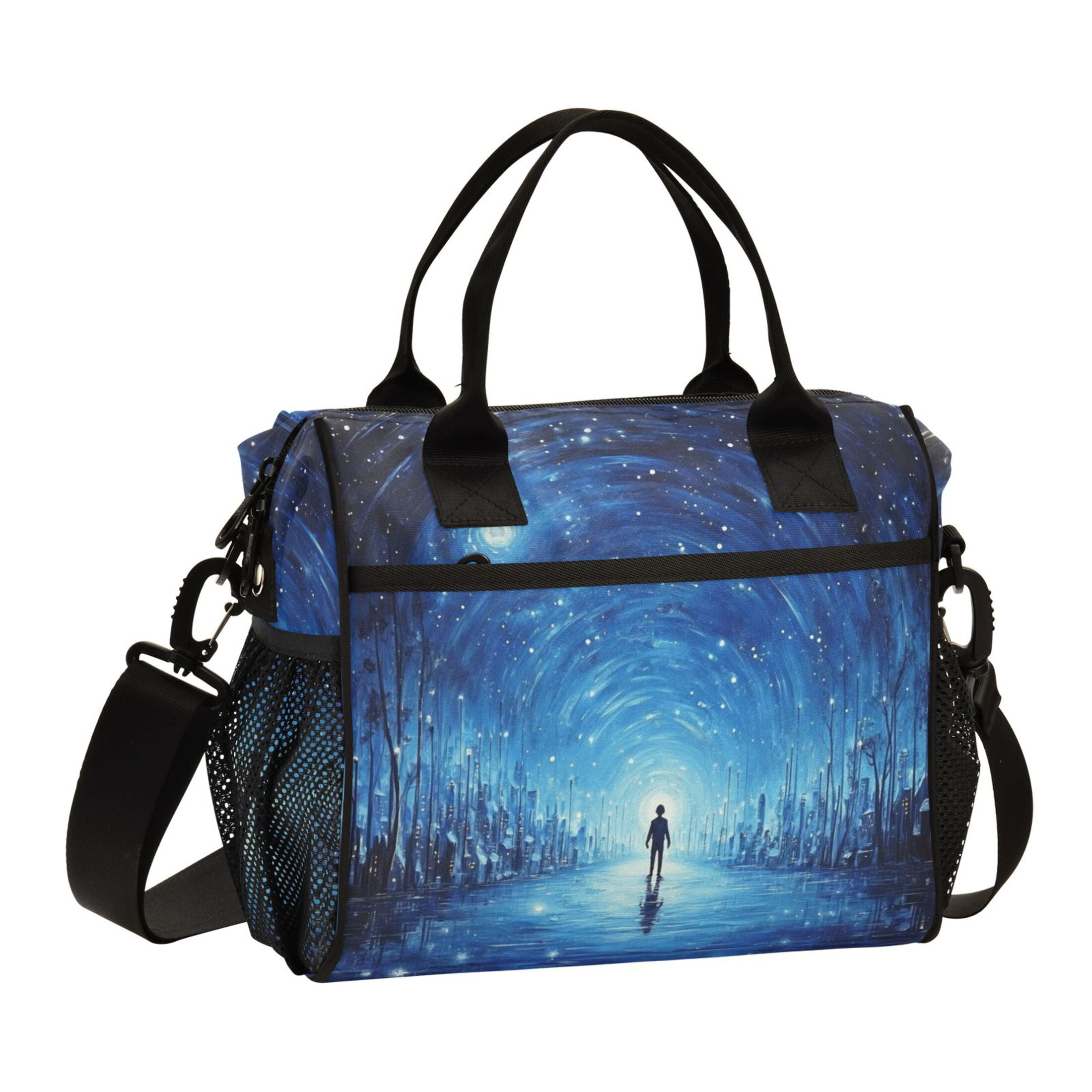 Person Stands on Endless Road Lunch Bag Insulated Lunch Box Leakproof ...