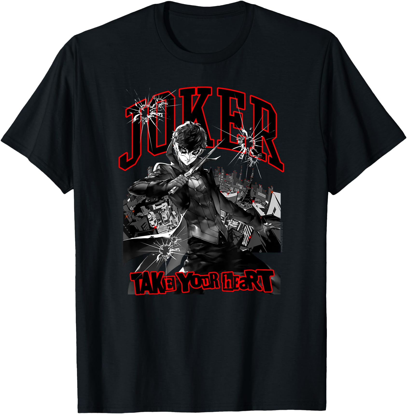 Persona 5 Joker Cityscape Unisex T-Shirt for Men Women Teenager ...