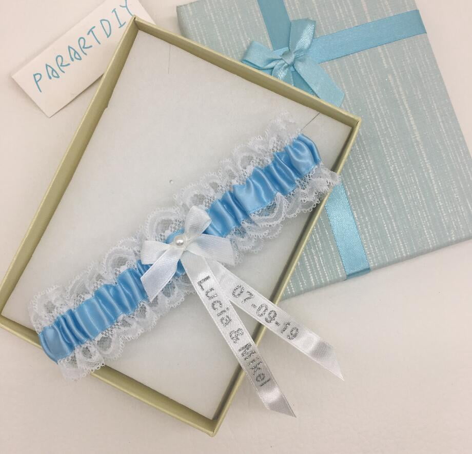 Personaize Wedding bride lace garters keepsake Gift for the Bride ...