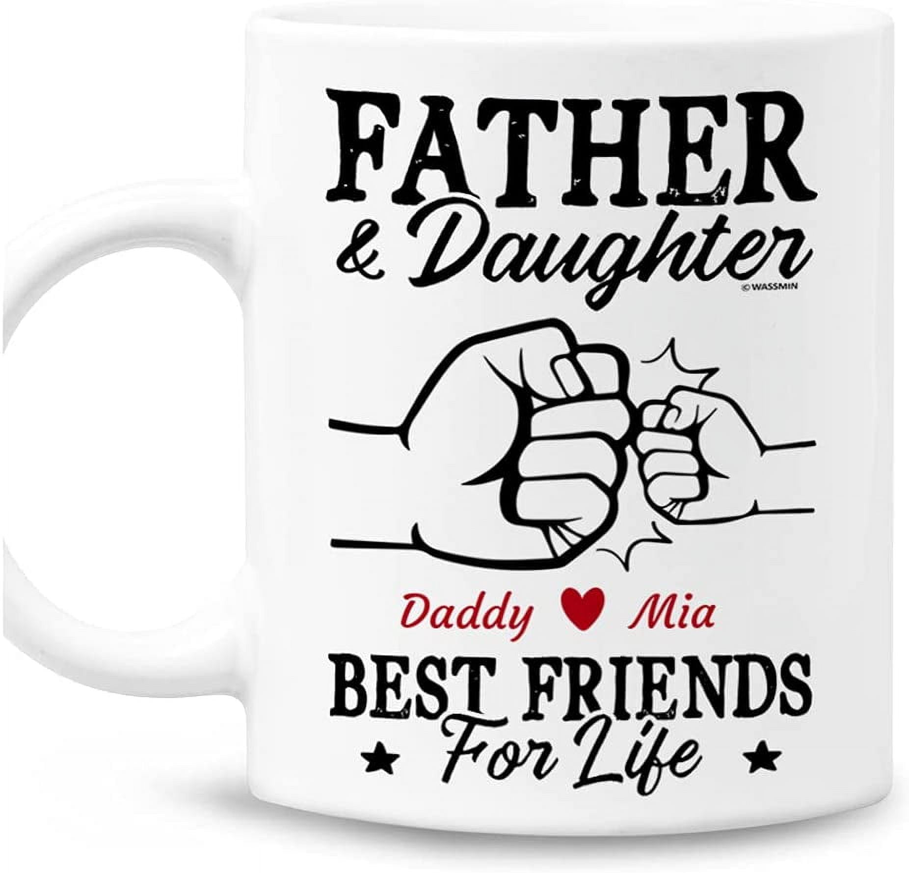 Personaized Father & Daughter Mug Birthday Christmas Father's Day Gifts ...
