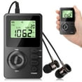 TSV Personal Pocket AM/FM Radio, Compact Digital Stereos for Walking ...