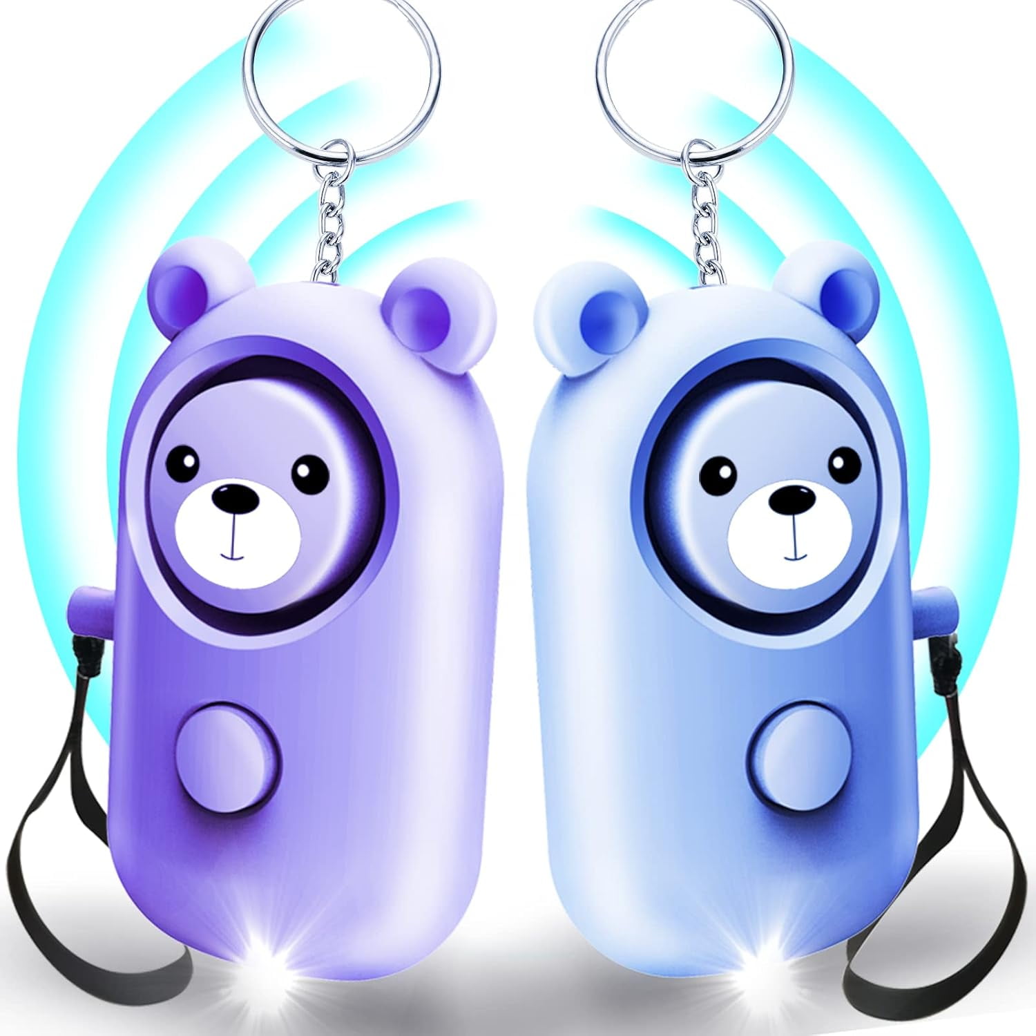 Personal Alarm Safe Sound for Women Kids Elders, 2 Pack Cute 130dB Loud ...
