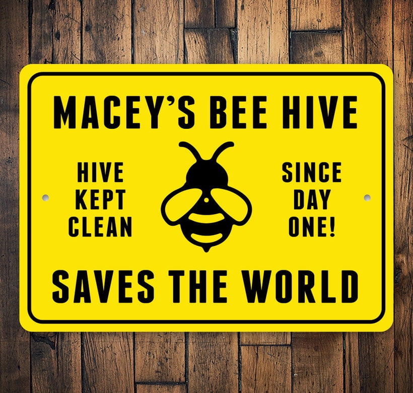 Personal Beehive Sign Beehive Decor Decor for Bees Bee Lover Gift Bee ...