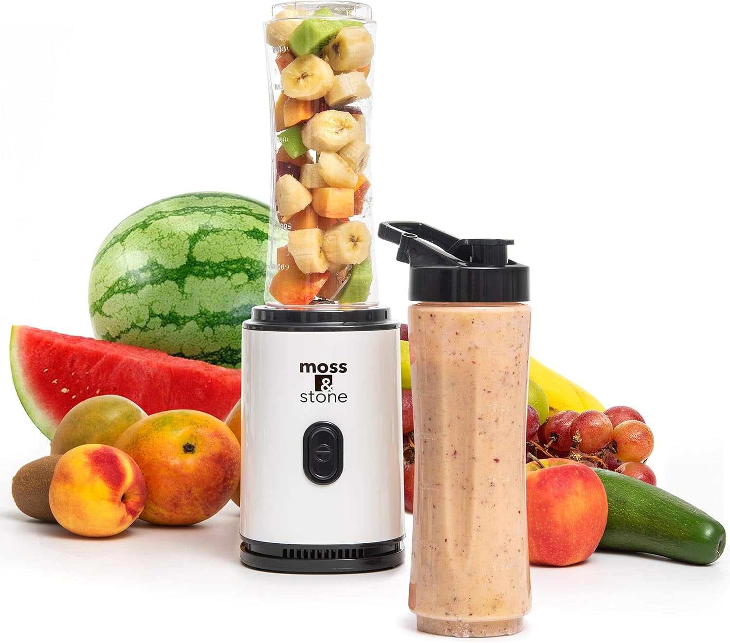 Moss & Stone Personal Blender Single Serve Shake & Smoothies Maker with ...