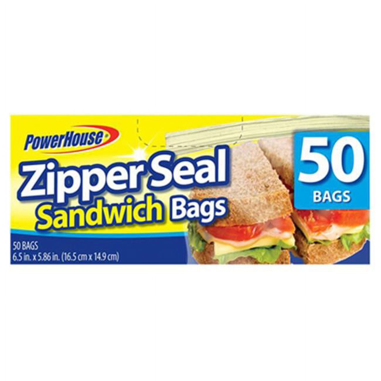 Personal Care 92791-9 Zip Sandwich Bag 50 Count, Pack of 24 - Walmart.com