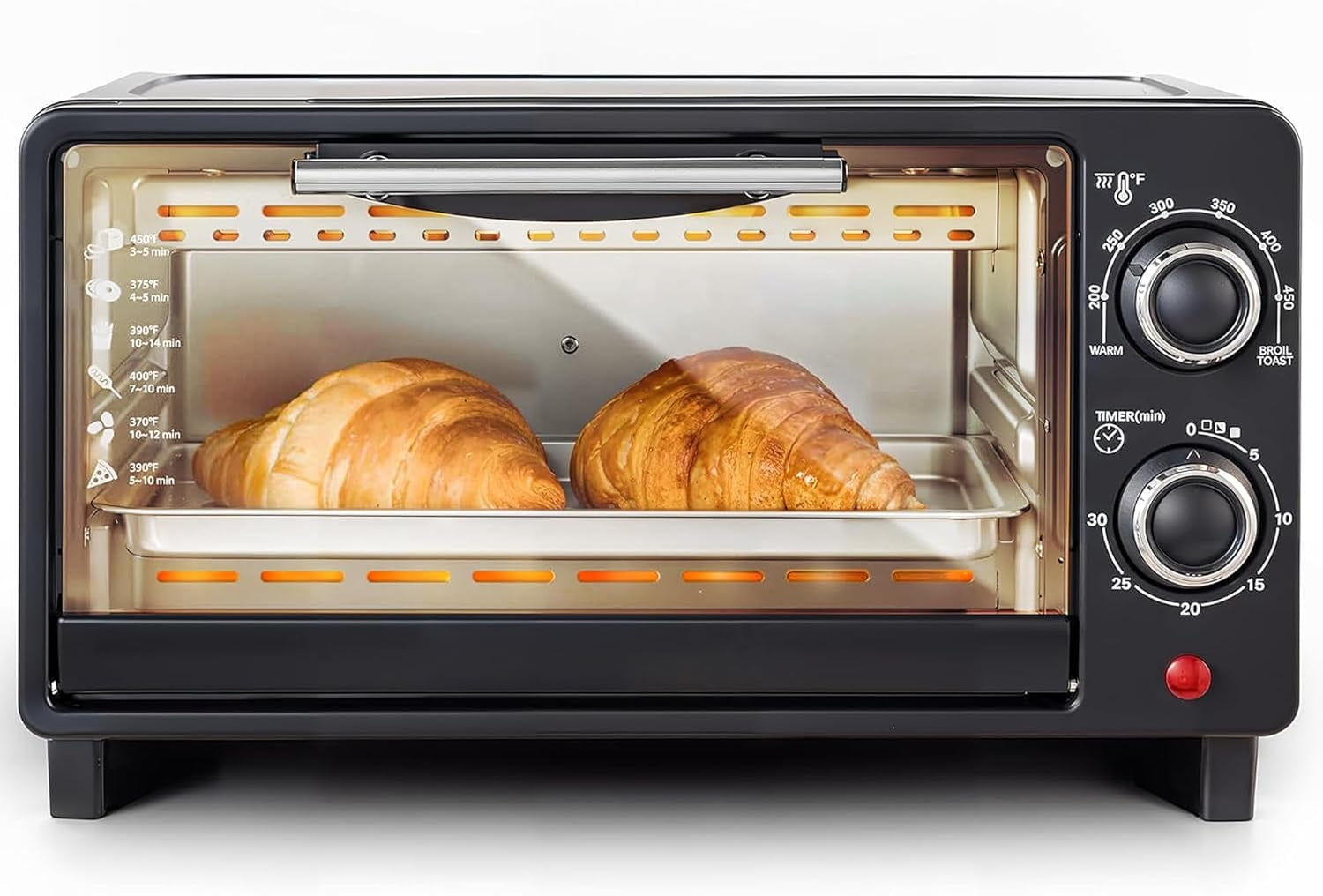 Personal Compact 2 Slice Countertop Toaster Oven with 15 Minute Timer ...