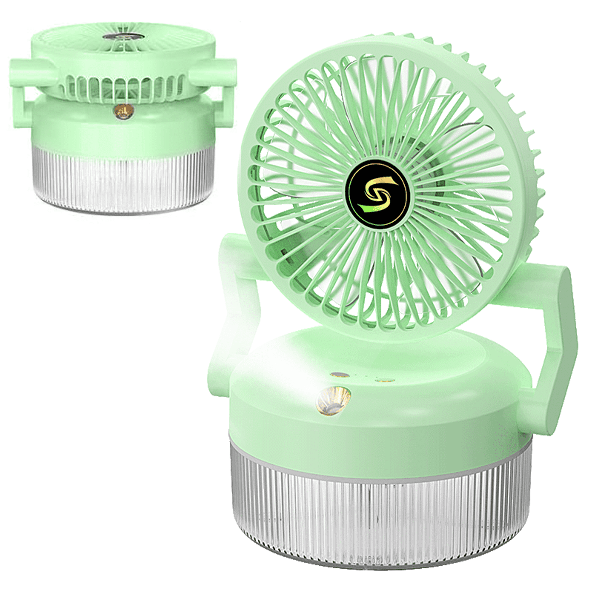 2-in-1 Portable Desk Fan & Humidifier with 800mL Tank, USB Charging ...