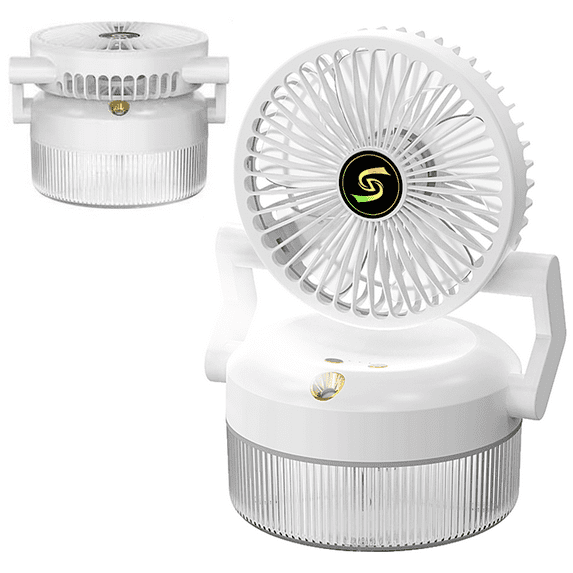 2-in-1 Portable Desk Fan & Humidifier with 800mL Tank, USB Charging ...