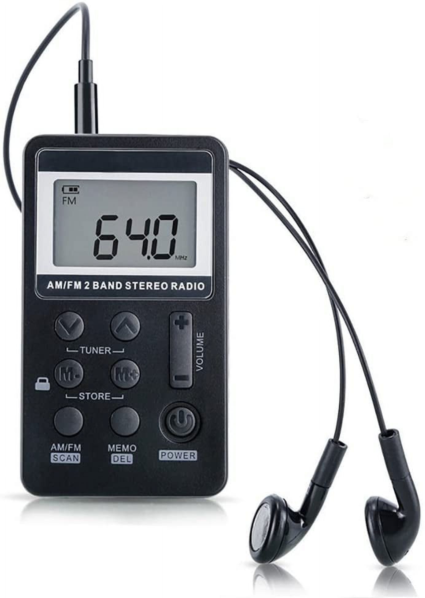 Personal FM Walkman Radio, Mini Digital Tuning Portable Radio with ...