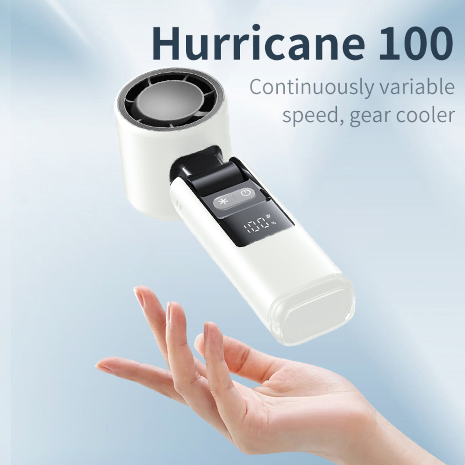 Personal Fan Small Hand Fan with Digital Display Foldable Design 100 ...