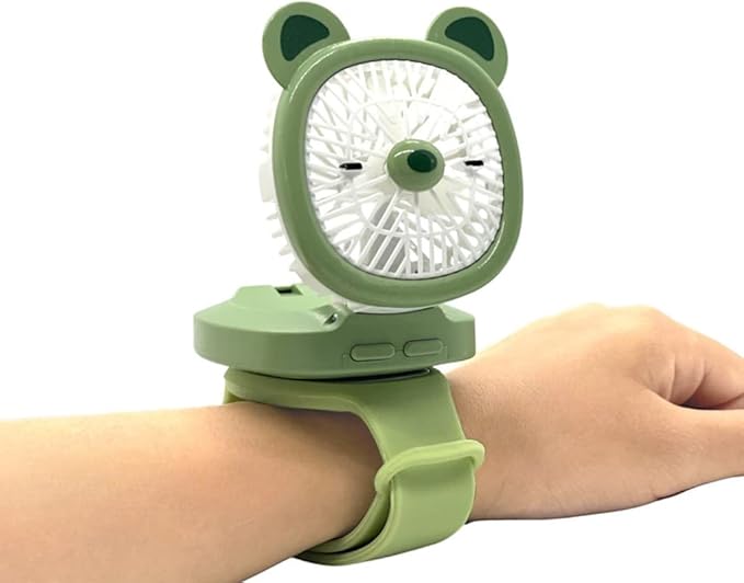 Personal Fan with Wrist Strap - Battery Operated, USB Rechargeable Fan ...