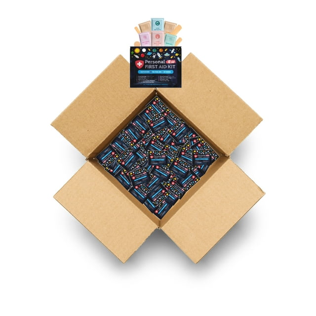 Personal First Aid Kit - Case of 80 | Clean, Treat, Protect Minor Cuts ...