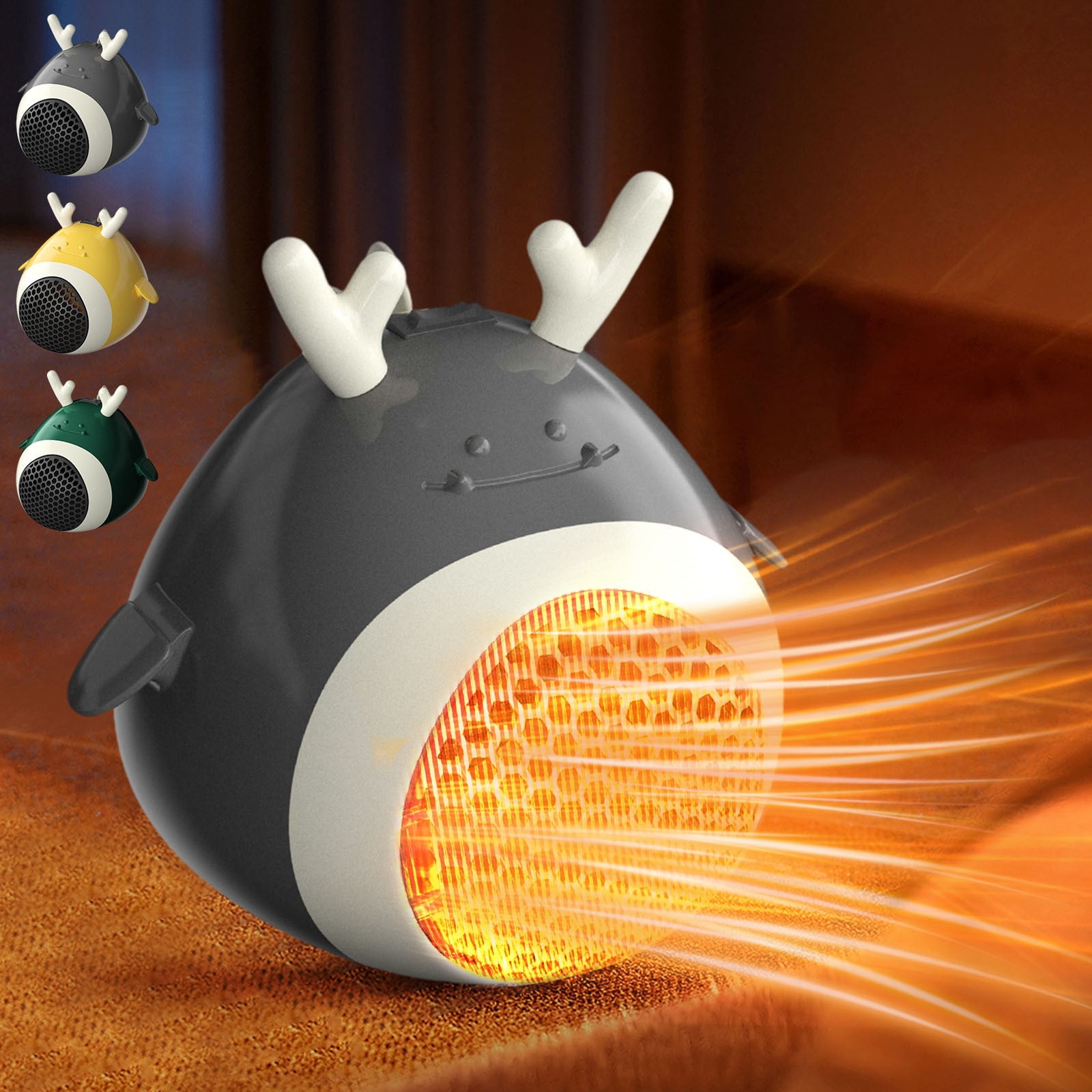 Personal Heater Compact Desktop Space Heater with Thermostat, Portable ...