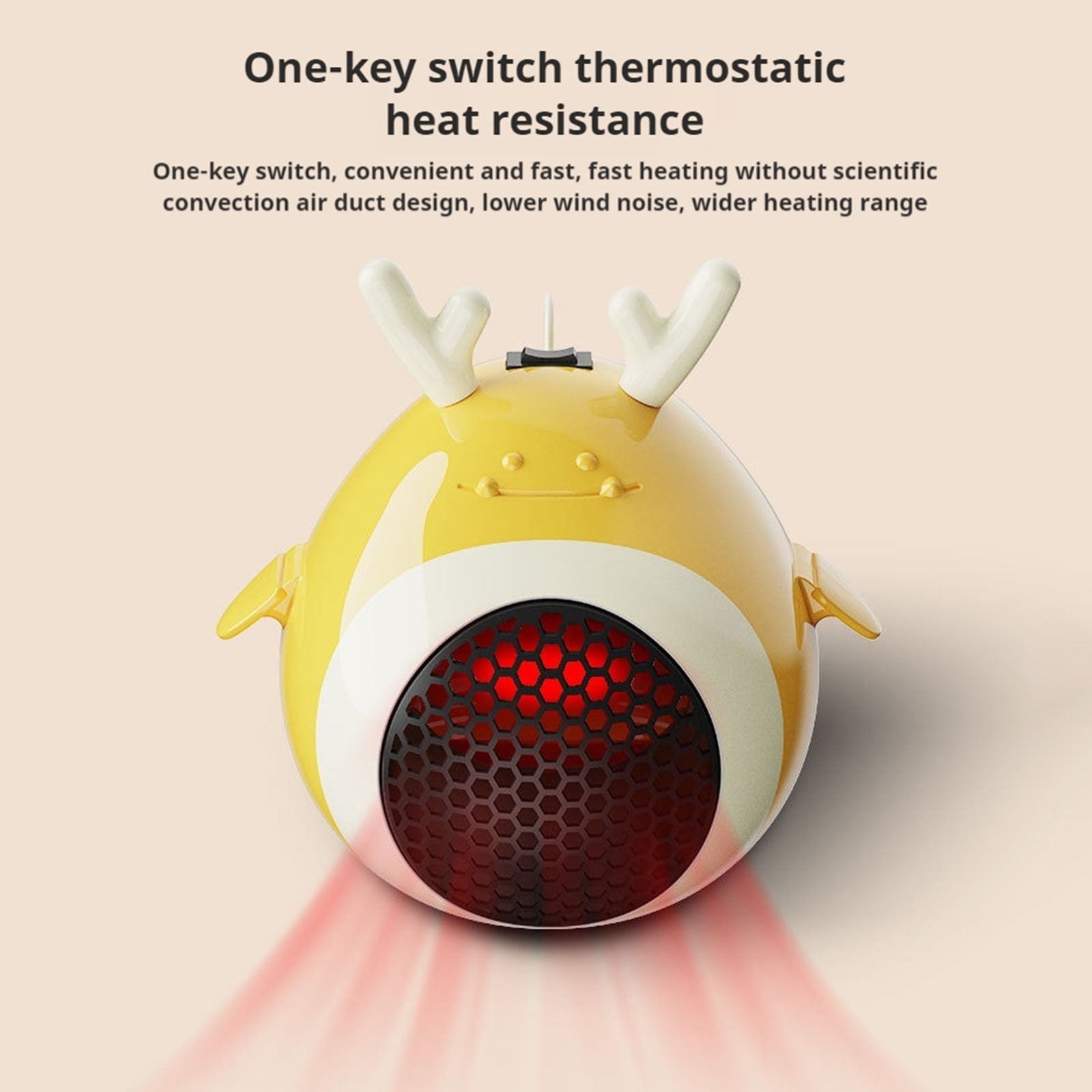 Personal Heater Compact Desktop Space Heater with Thermostat, Portable ...