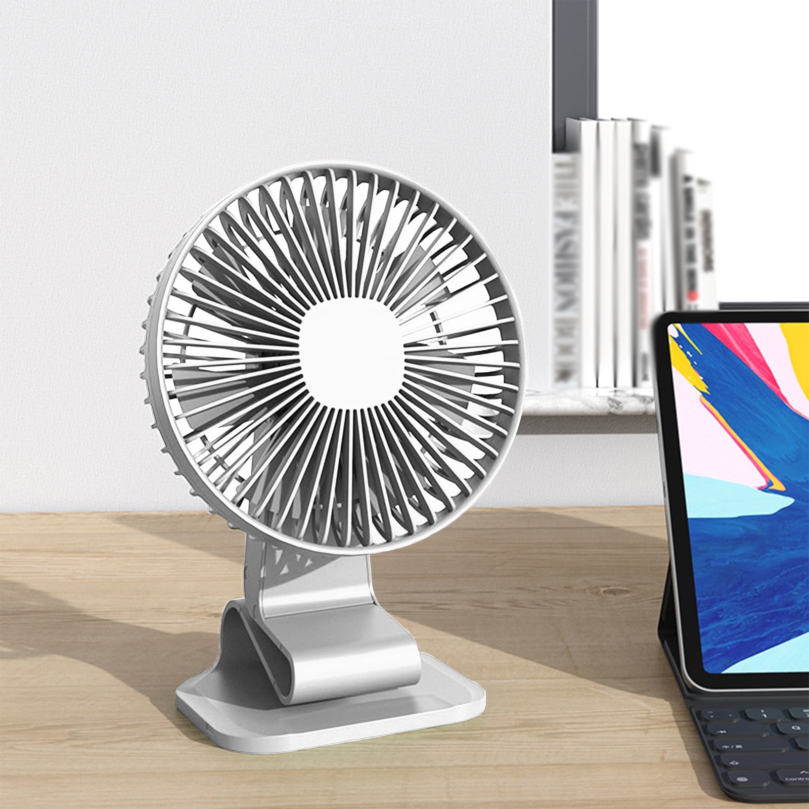 Personal Mini Desk Fan Rechargeable Table Fan, Quiet Personal Desk Fan ...