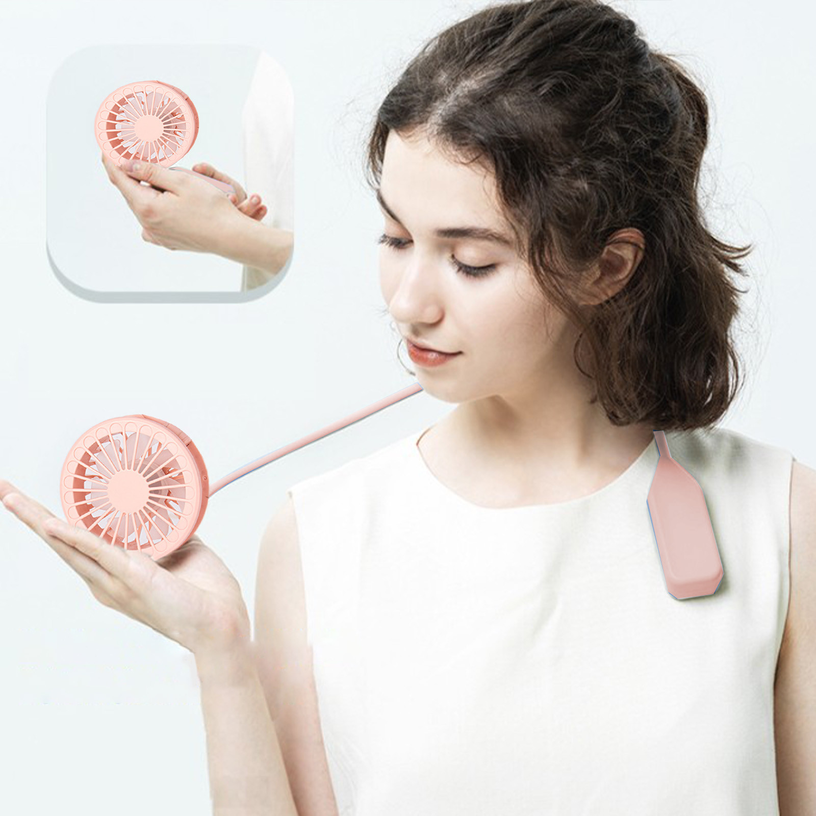 Personal Portable Fan -Portable Neck Fan - Cooling Wearable Fan ...