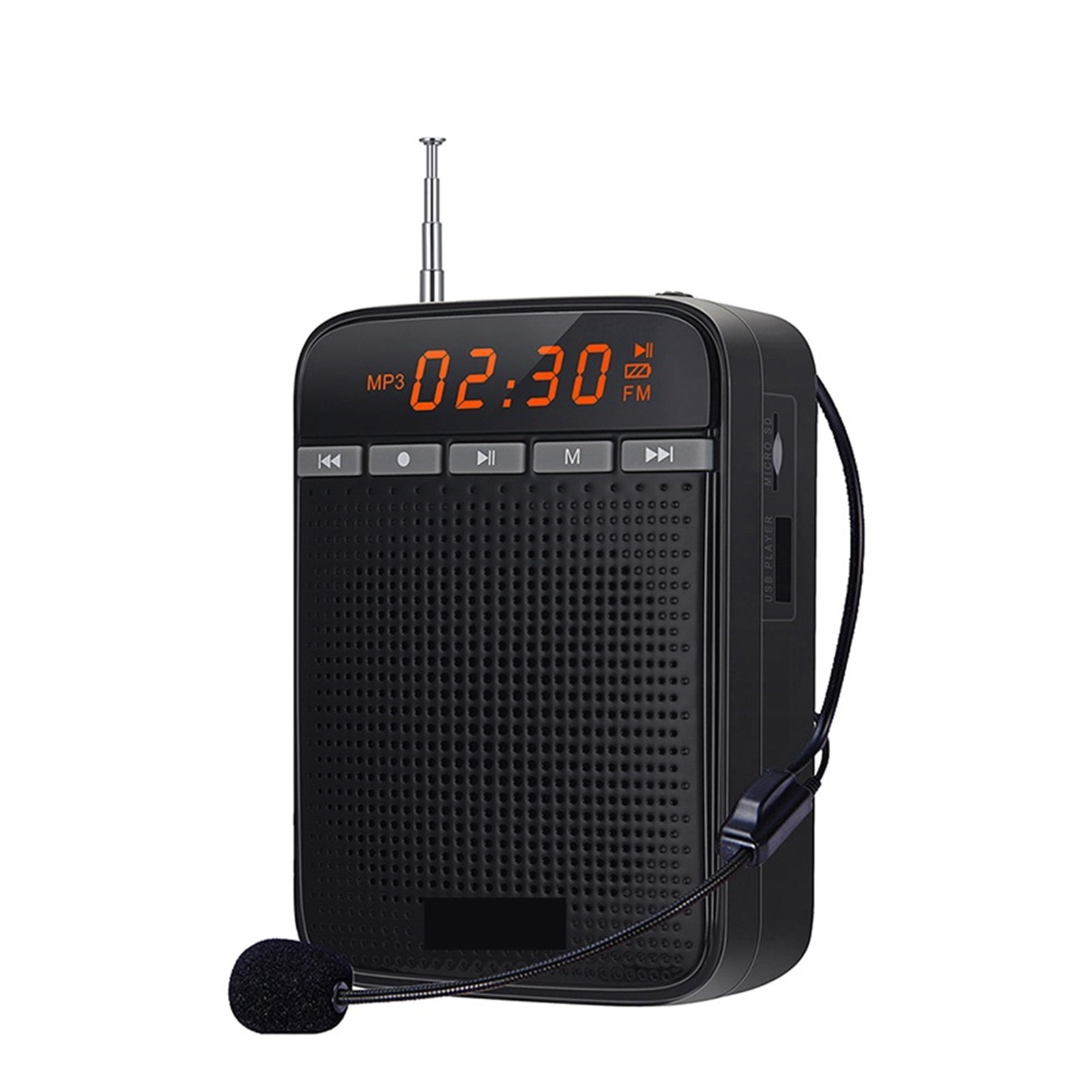 Personal Portable Voice Amplifier for Teacher Megaphone AUX Audio Sound ...