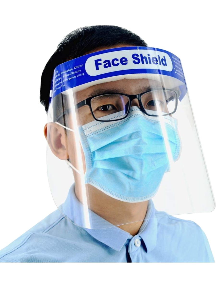 Personal Protection Clear Plastic PPE Face Shield - Walmart.com