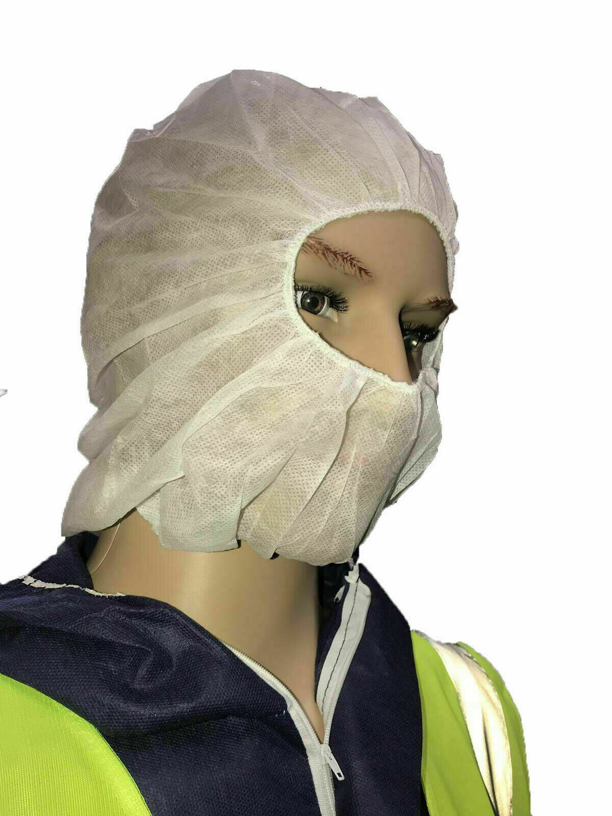 Personal Protection Hood Light Weight 21 Inch Polypropylene White ...
