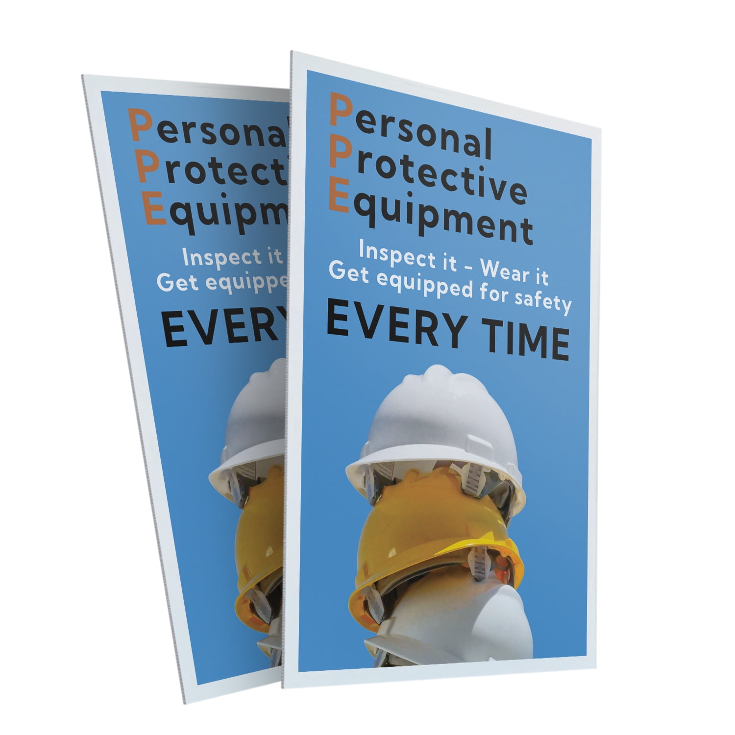 Personal Protective Equipment (2-Pack) 24 Inch x 36 Inch Plastic Signs ...