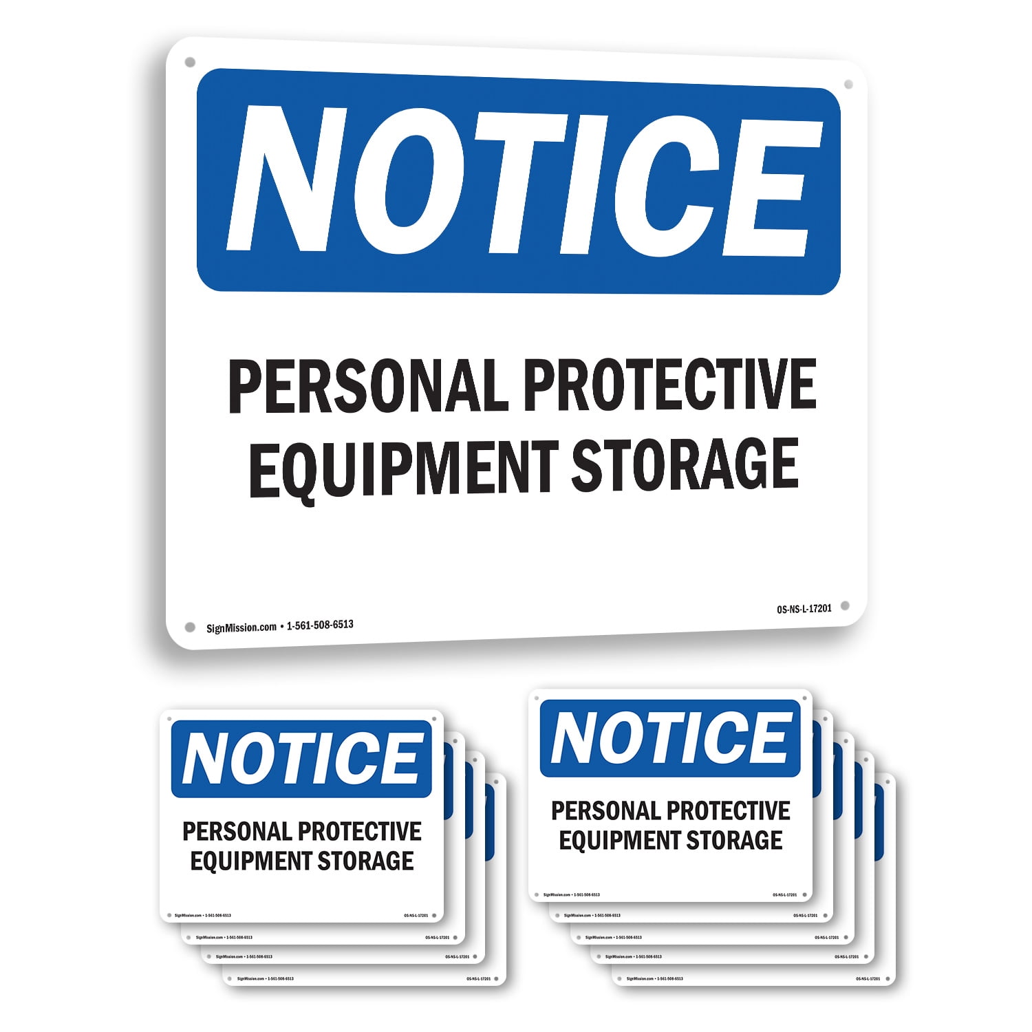 Personal Protective Equipment Storage OSHA Notice Rigid Plastic Sign 10 ...
