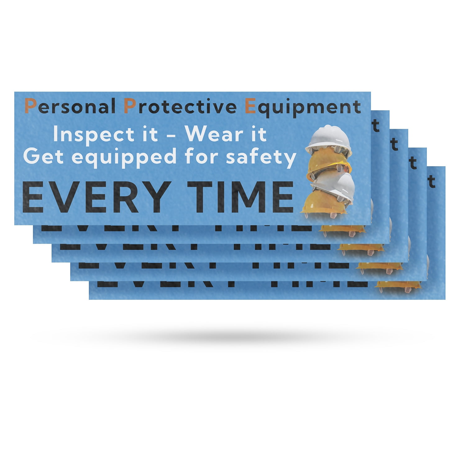Personal Protective Equipment Vinyl Decal 5 Pack of 12 Inch x 5 Inch ...