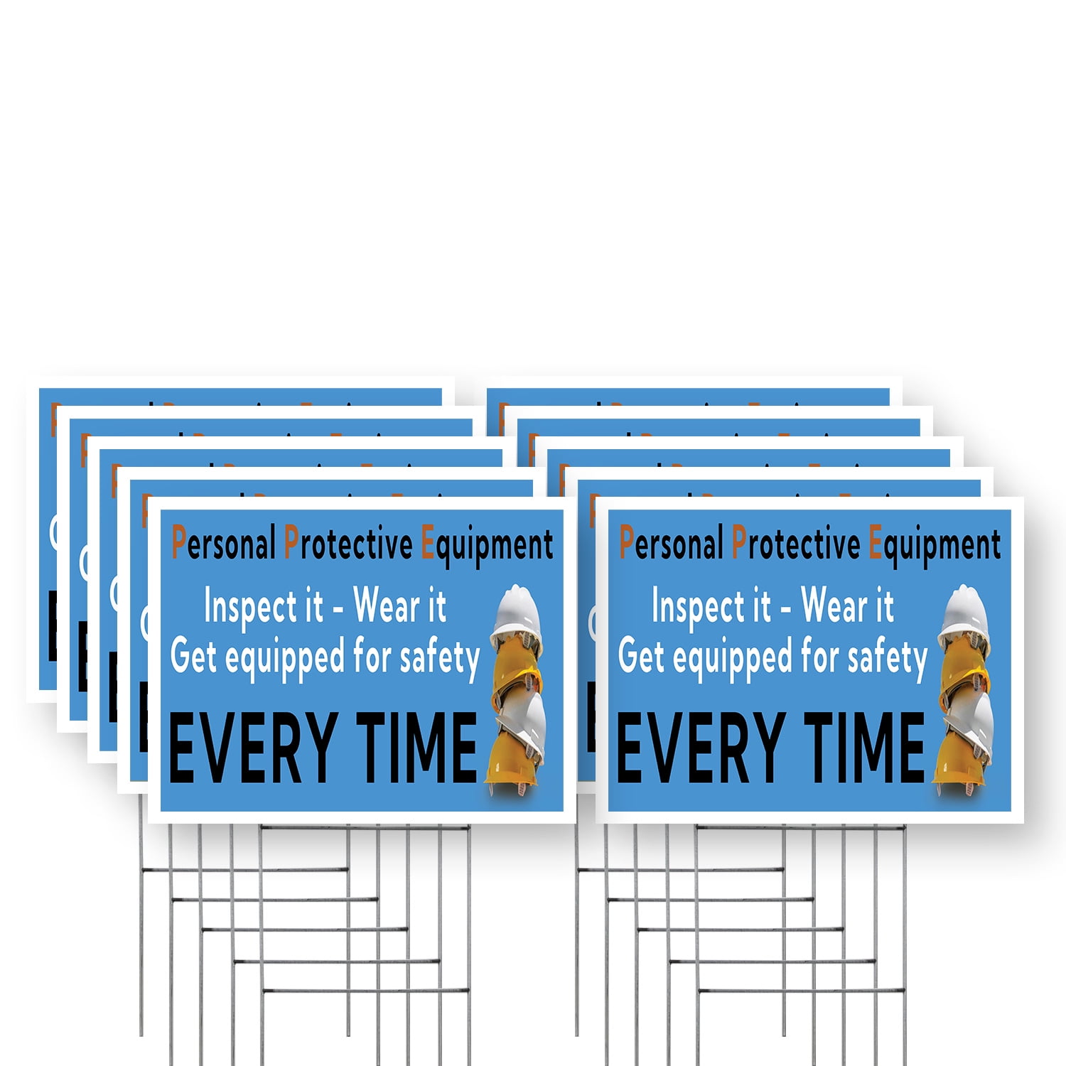 Personal Protective Equipment Yard Sign 10 Pack of 18 Inch x 24 Inch ...