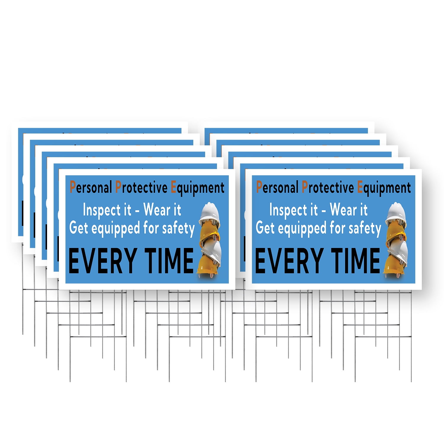Personal Protective Equipment Yard Sign 10 Pack of 24 Inch x 36 Inch ...