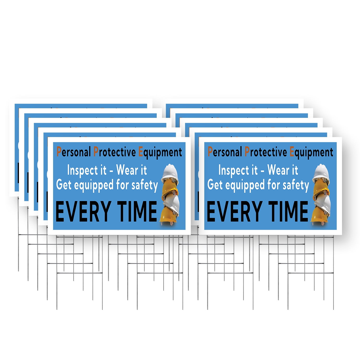 Personal Protective Equipment Yard Sign 10 Pack of 24 Inch x 36 Inch ...