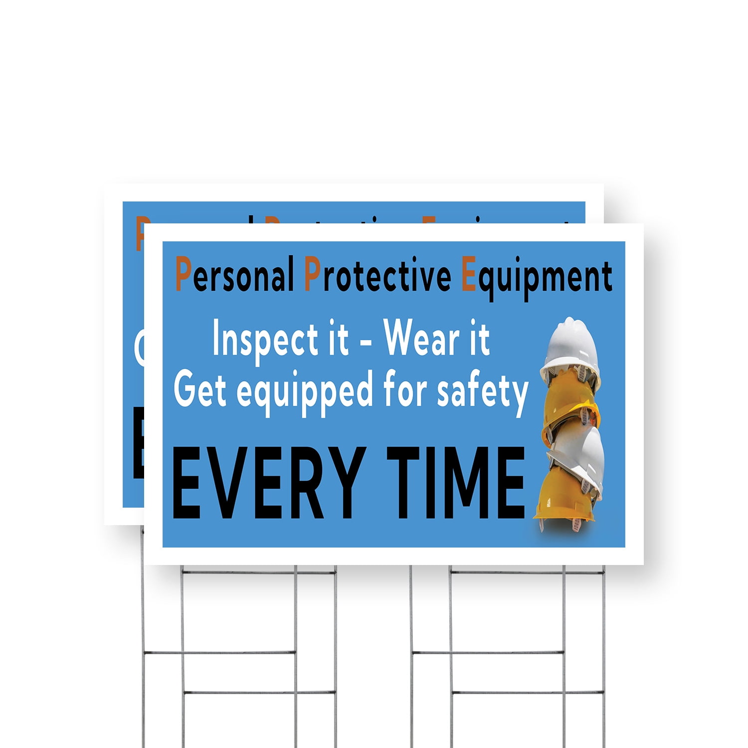 Personal Protective Equipment Yard Sign 2 Pack of 24 Inch x 36 Inch ...